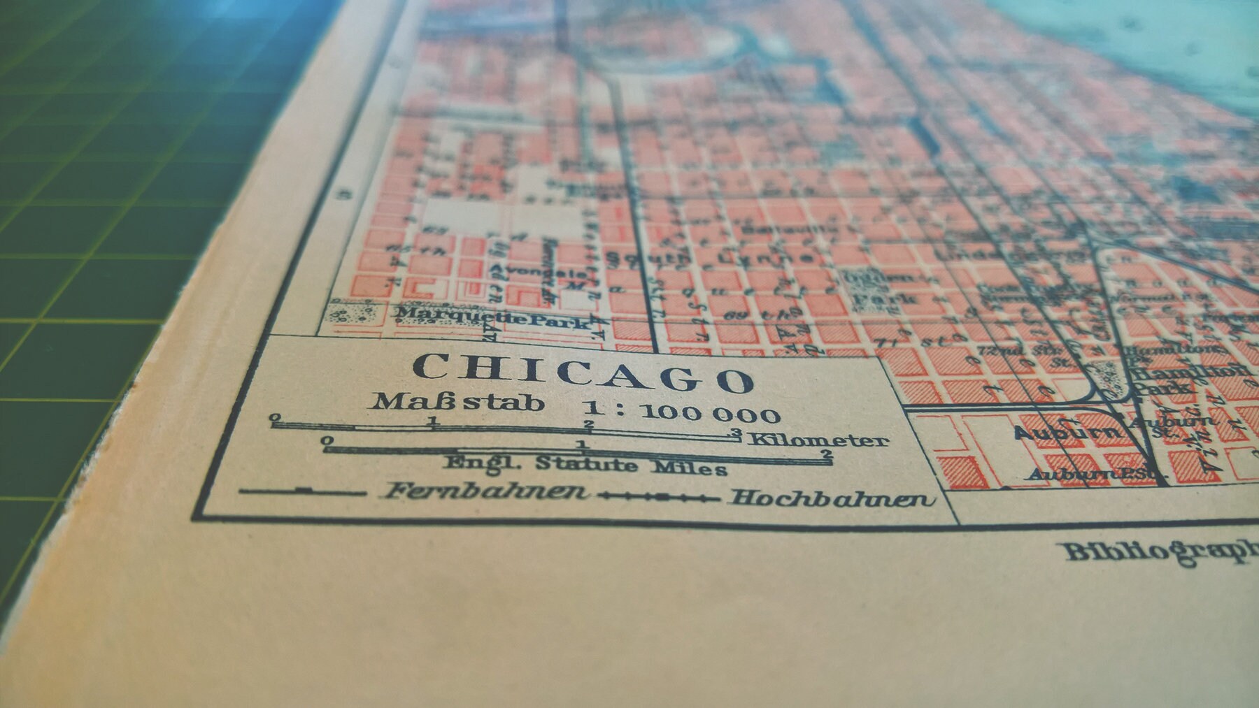 1925 Vintage Map of Chicago