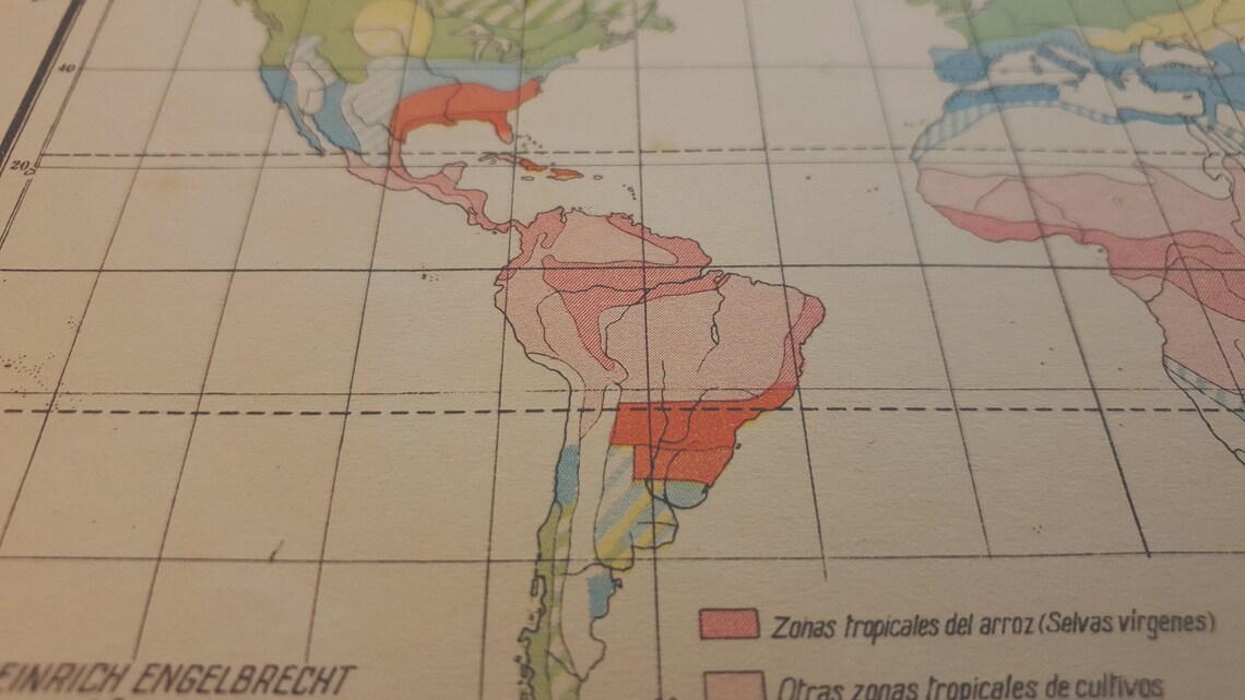 1950 Vintage World Map - Etsy