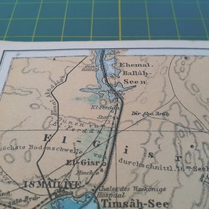 1913 Vintage Suez Canal Map - Etsy