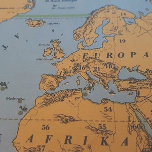 1941 Vintage World Map - Etsy