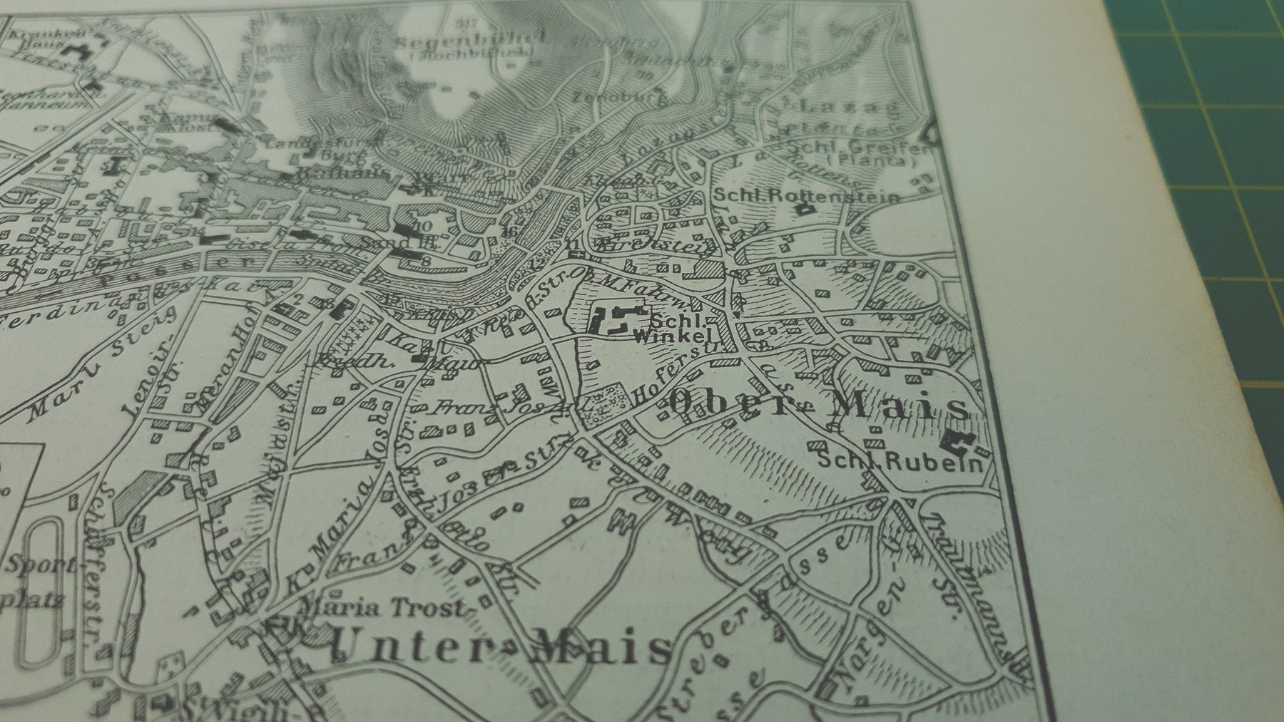 1907 Vintage Merano Map
