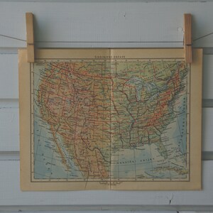 1956 Vintage USA Map | Etsy