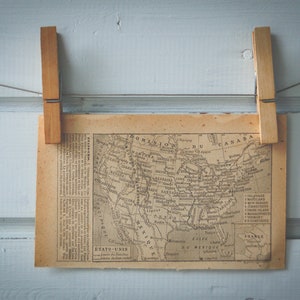 1893 Vintage Map of USA - Etsy