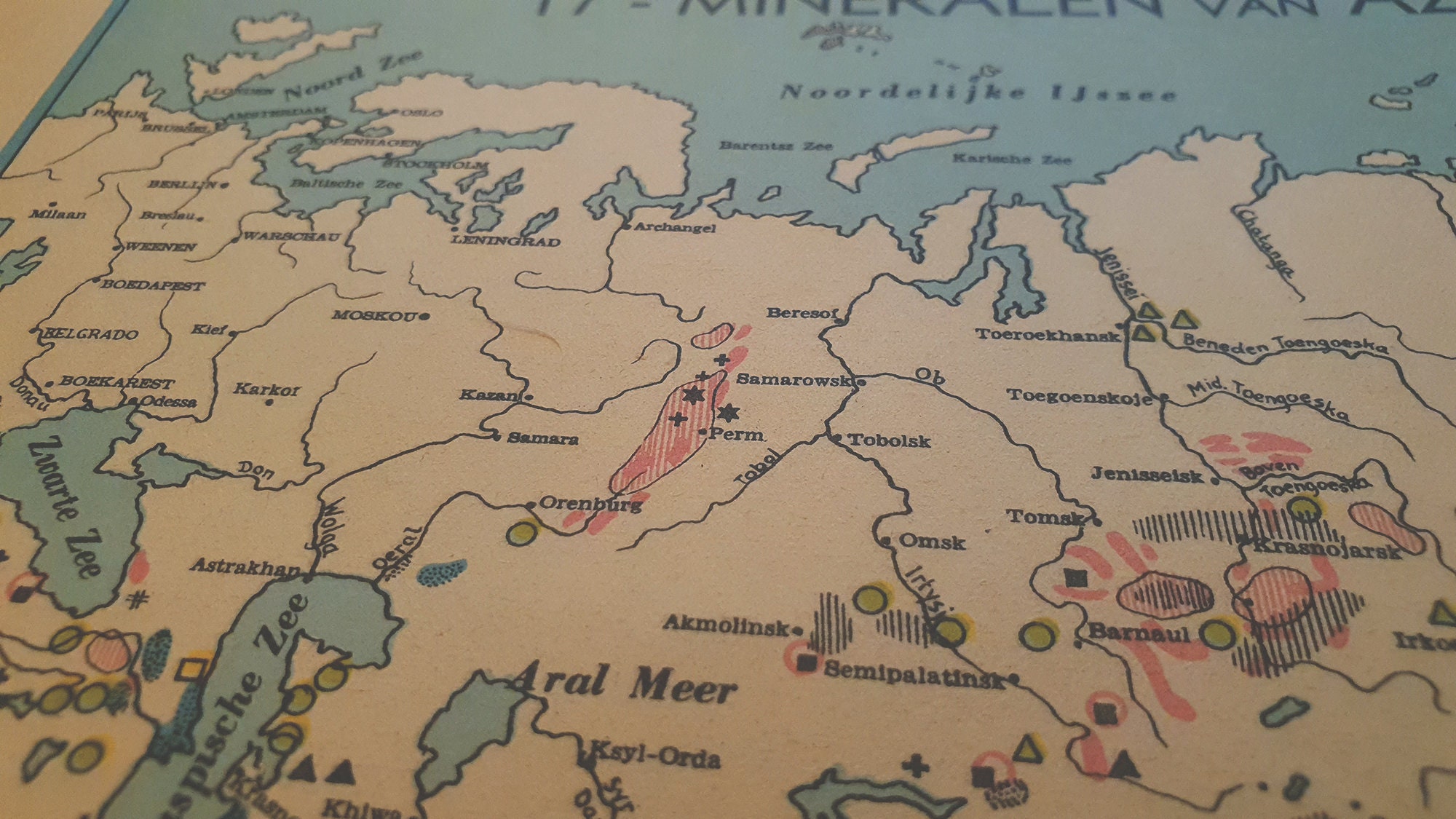 1941 Vintage Asia & Australia Minerals Map | Etsy