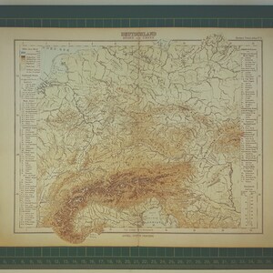 1884 Vintage Central Europe Map - Etsy