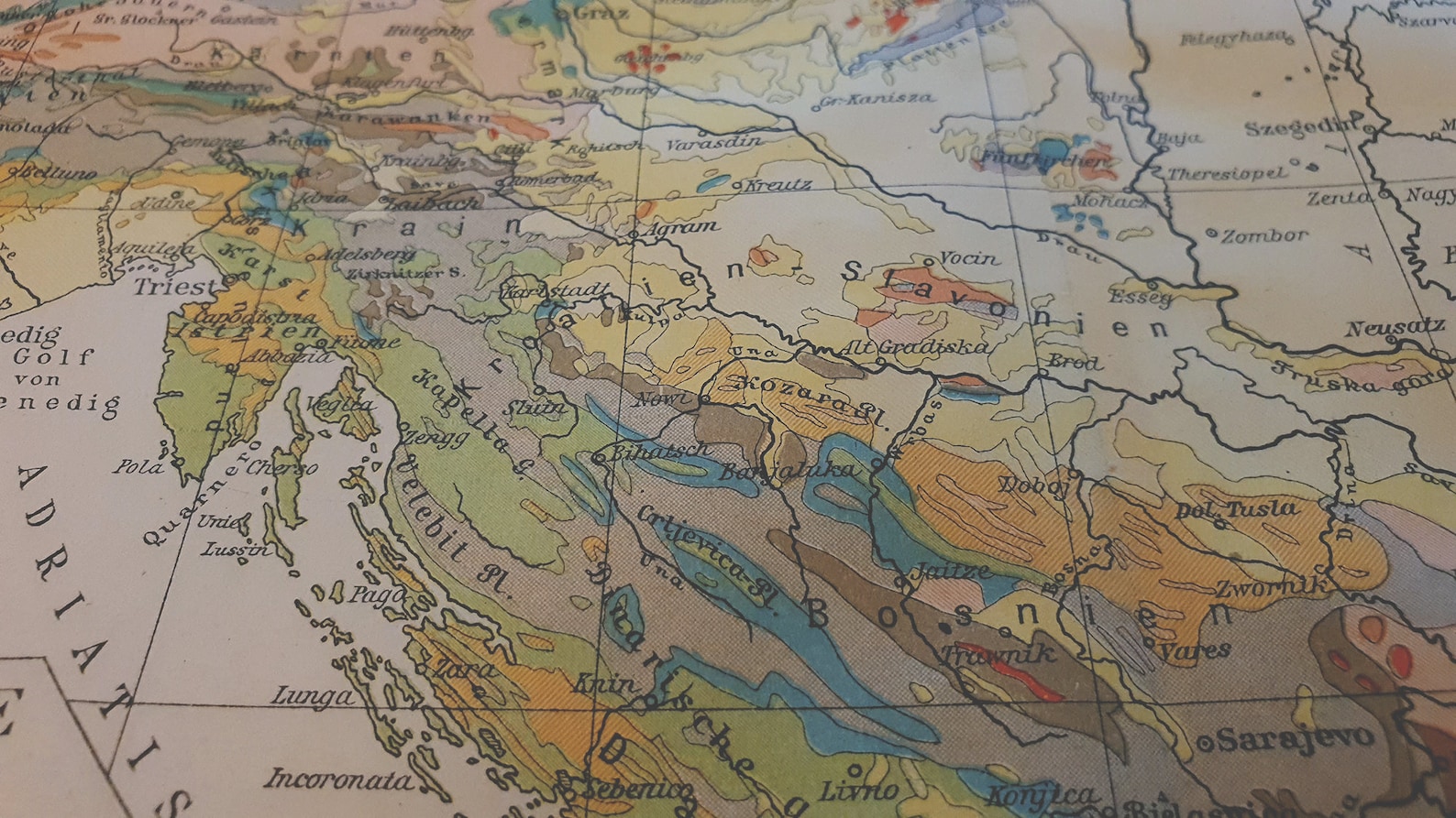 1897 Vintage Austria-hungary Geology Map - Etsy