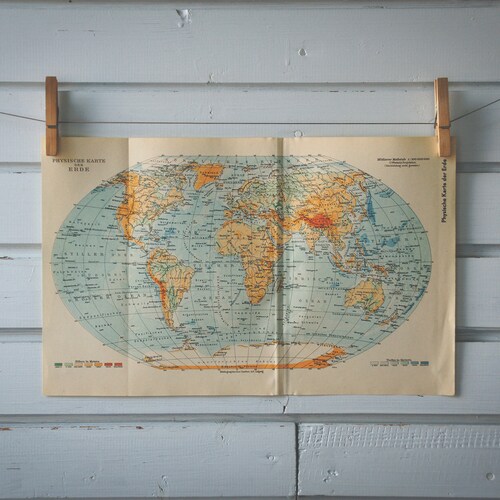 1920s Vintage World Blank Map - Etsy