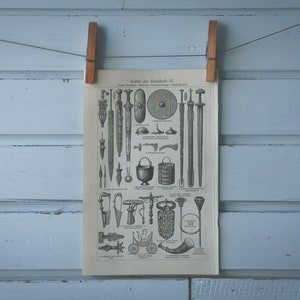 1907 Vintage Late Iron Age Lithograph Illustration - Etsy
