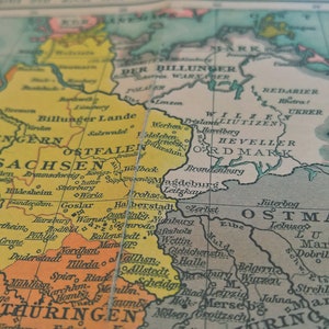 1908 Vintage Map of Germany in 10th Century - Etsy