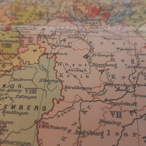 1907 Vintage Map of Germany in Mid 19th Century | Etsy