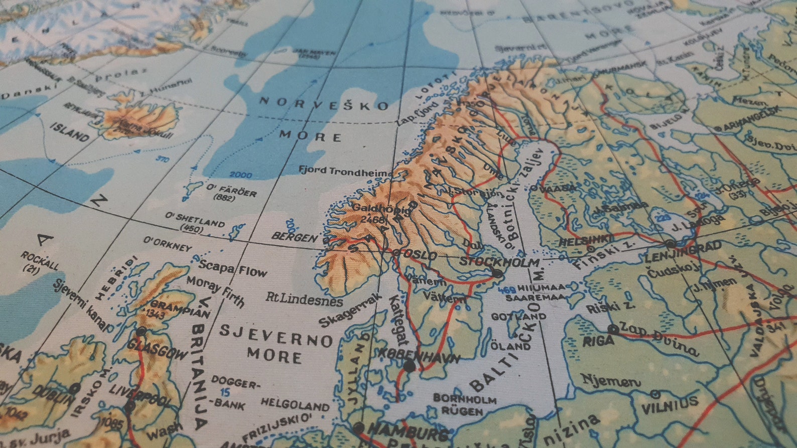 1965 Vintage Map of Europe - Etsy