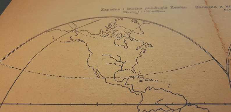 1920s Vintage World Blank Map | Etsy