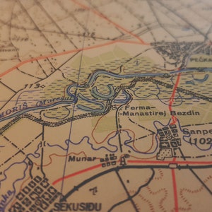 1950 Vintage West Romania Map - Etsy