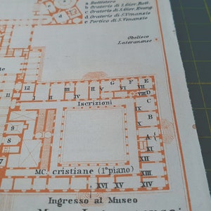 1908 Vintage Plan of the Lateran Basilica - Etsy