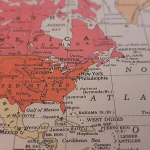 1957 Vintage Interwar Period Map of the World - Etsy