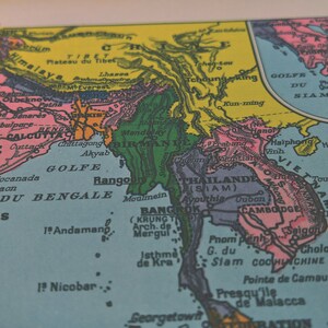 1956 Vintage Map of India & Southeast Asia - Etsy