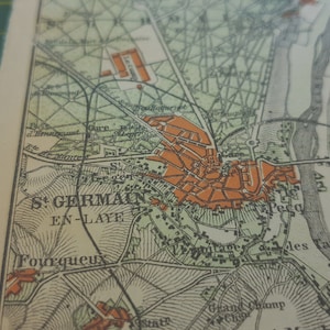 1900 Vintage Saint-germain-en-laye Map - Etsy