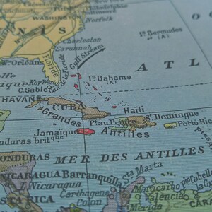 1924 Vintage Map of the Americas - Etsy