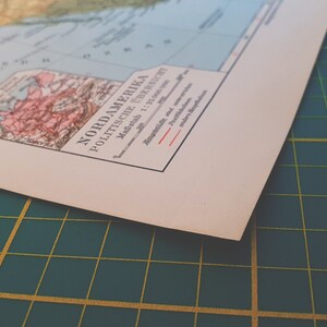 1936 Vintage North America Map - Etsy