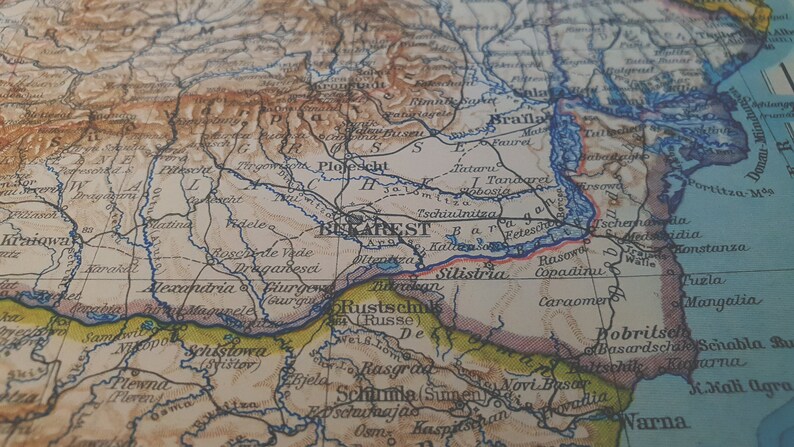1936 Vintage Map of the Balkans - Etsy
