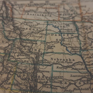 1893 Vintage USA Map - Etsy
