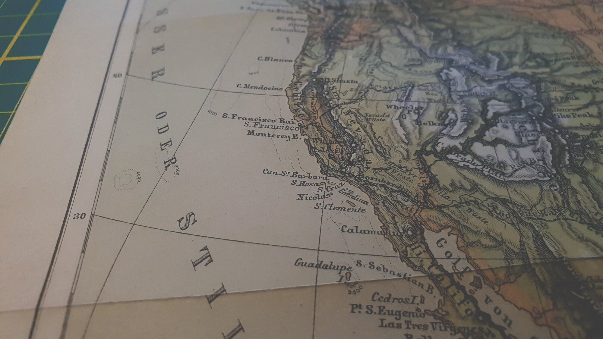 1887 Vintage North America Map