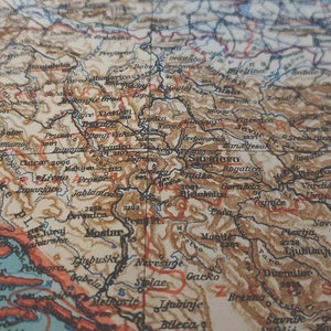 1936 Vintage Yugoslavia Map - Etsy