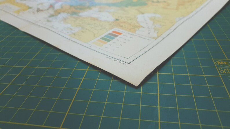1887 Vintage Population Density Map of Europe | Etsy