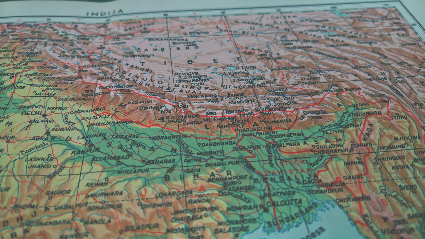 1959 Vintage Map of India