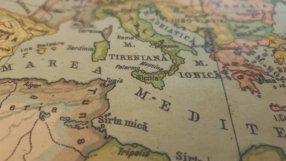 1924 Vintage Map of Europe | Etsy