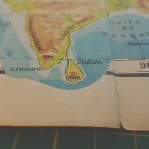 1950 Vintage Map of Asia - Etsy