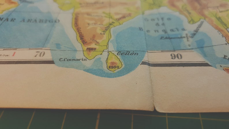 1950 Vintage Map of Asia - Etsy