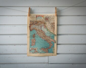 Vintage Map of Italy | Etsy