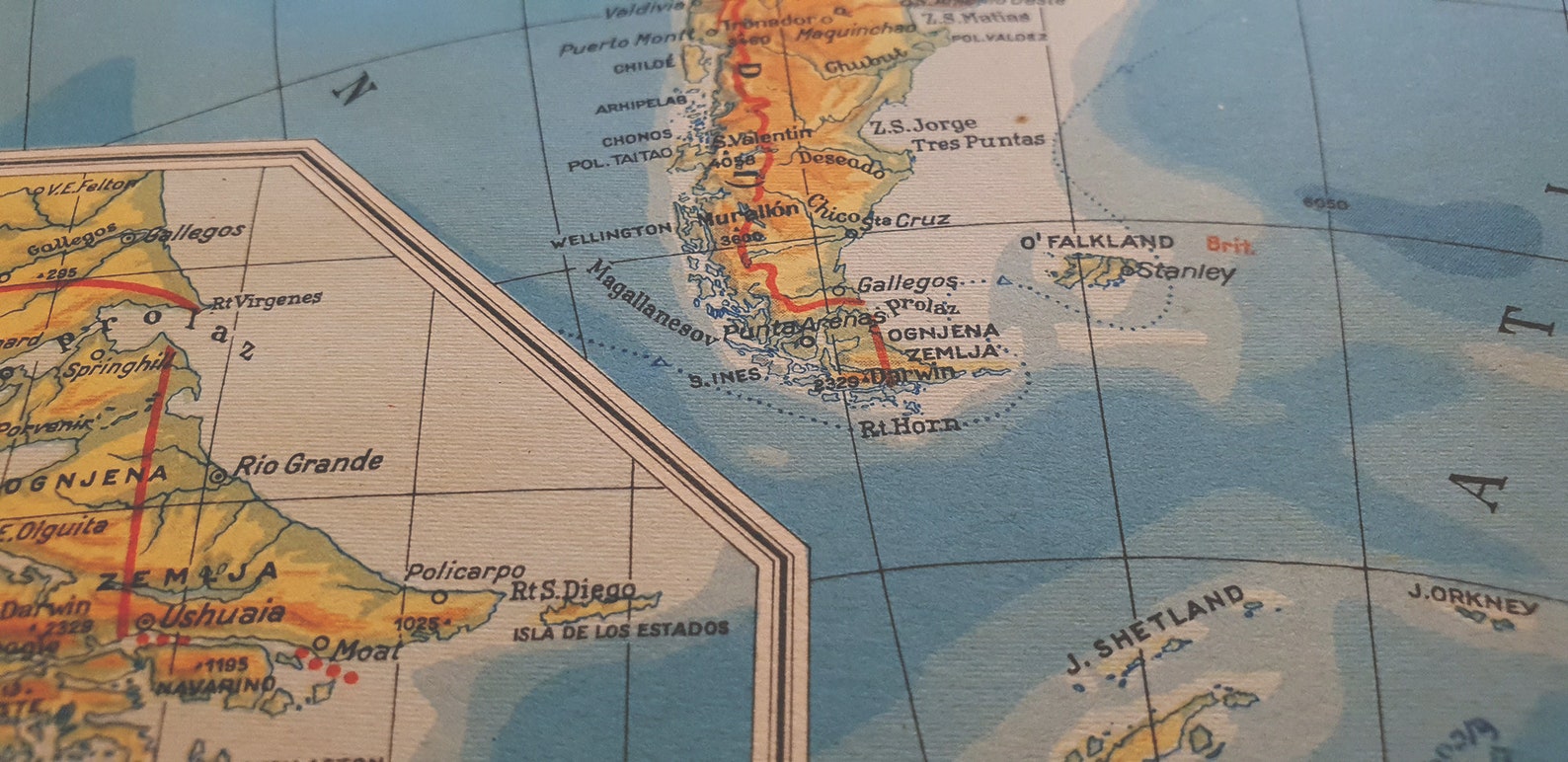 1958 Vintage South America Map | Etsy