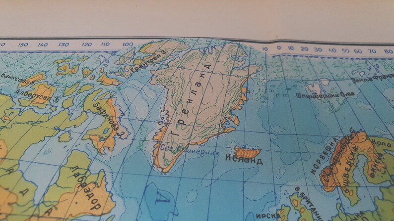 1937 Vintage World Map - Etsy UK