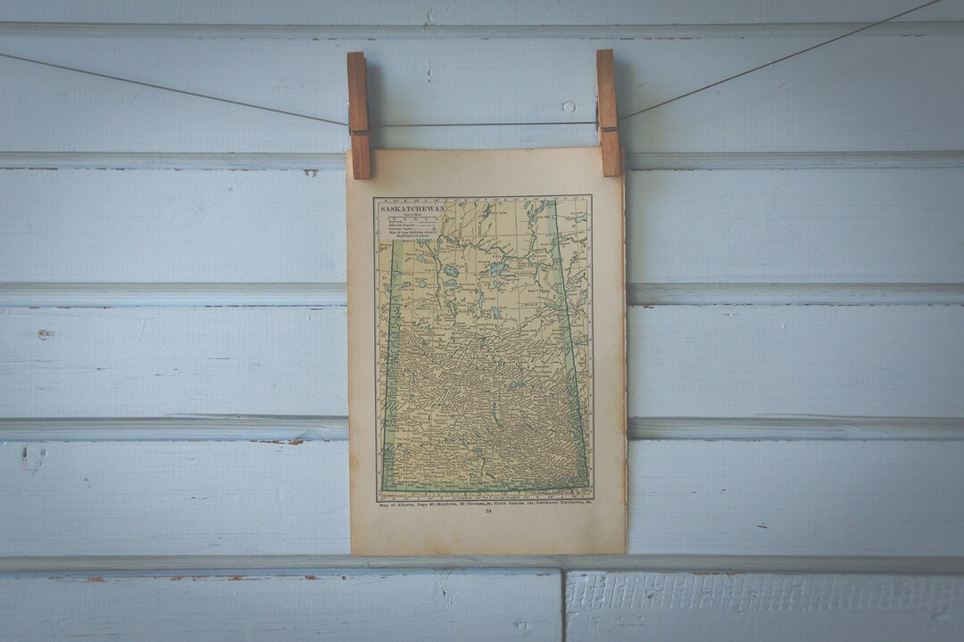 1923 Vintage Saskatchewan Map - Etsy