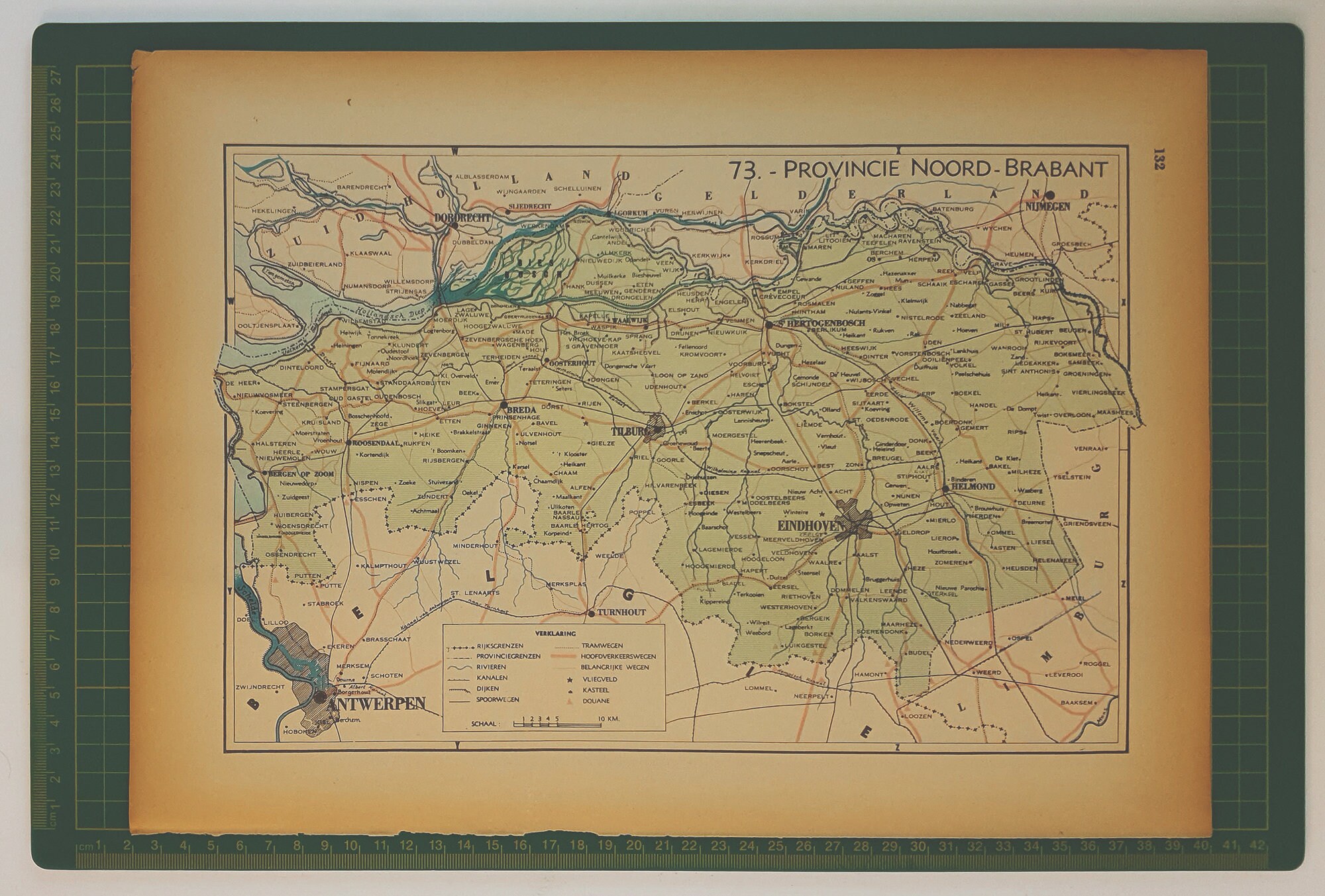 1941 Vintage Map Of Dutch North Brabant Province