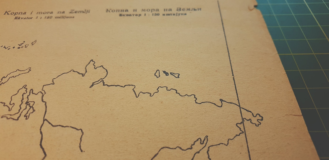 1920s Vintage World Blank Map - Etsy