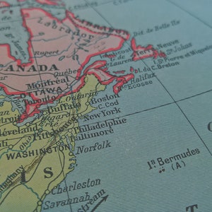 1924 Vintage Map of the Americas - Etsy