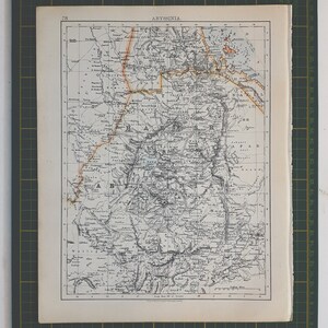 1907 Vintage Map of Abyssinia - Etsy