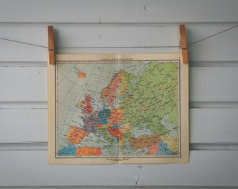 Large 1950s Vintage Map of Europe Showing Territorial Changes - Etsy