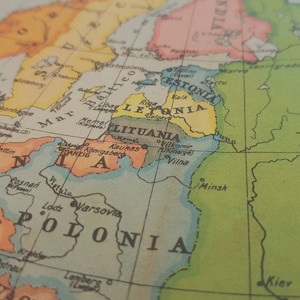 1950 Vintage Map of Europe - Etsy