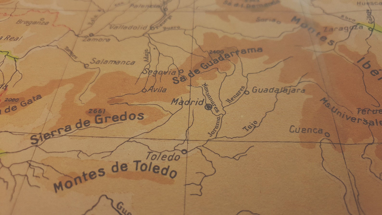 1950 Vintage Map of Spain - Etsy