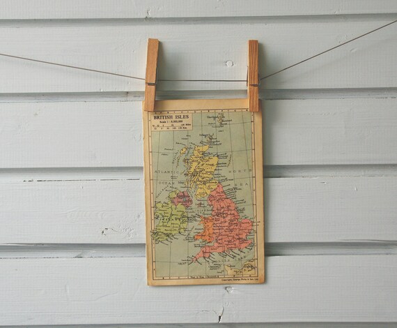 1946 Vintage United Kingdom & Ireland Map | Etsy