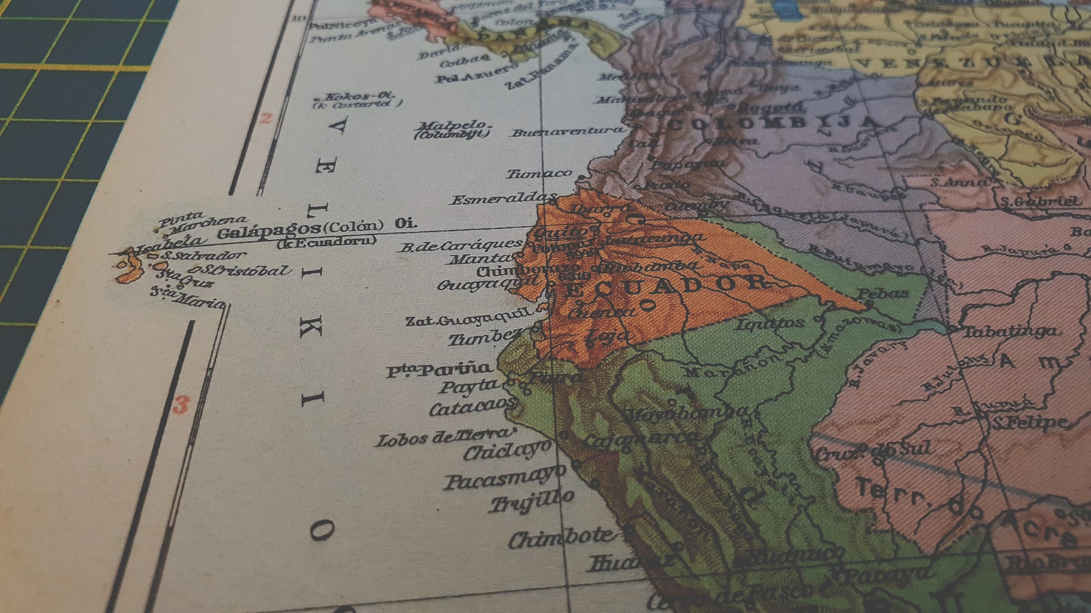 1936 Vintage South America Map - Etsy