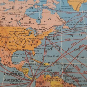 1958 Vintage World Map - Etsy