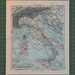 1893 Vintage Map of Italy - Etsy