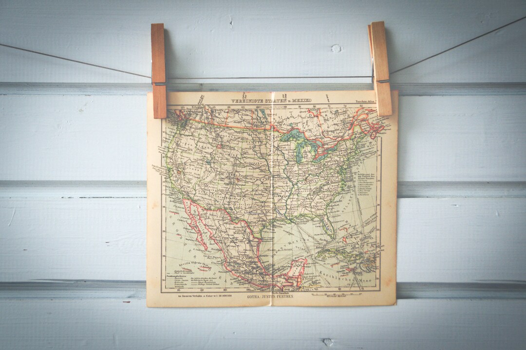 1931 Vintage USA Map - Etsy