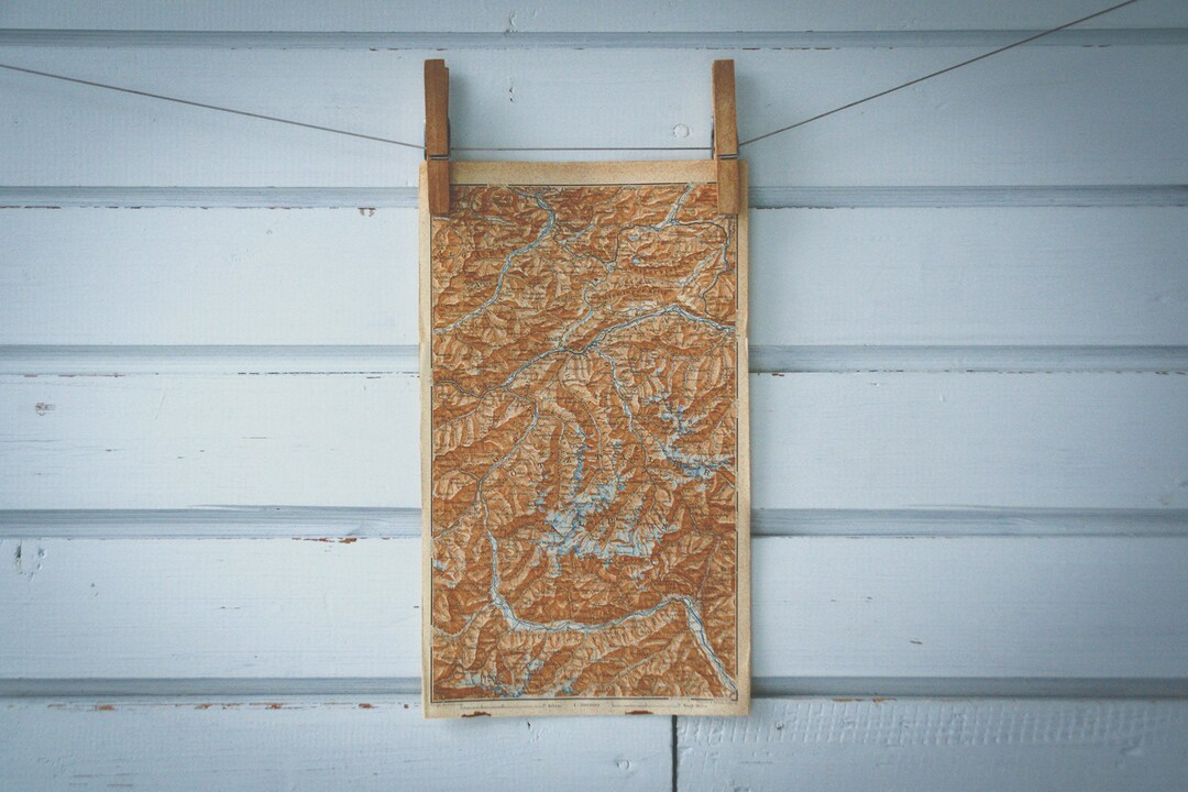 1911 Vintage Otztal Alps Map - Etsy