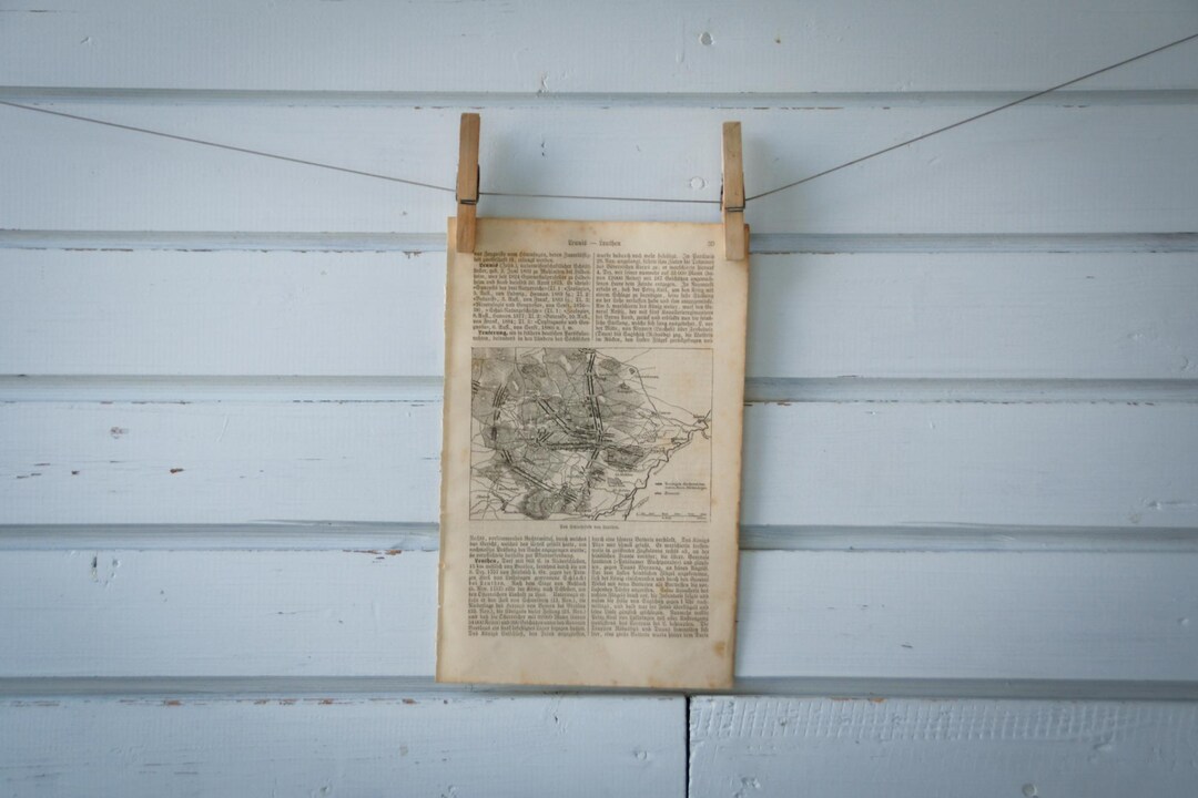 1887 Vintage Map of the Battle of Leuthen - Etsy